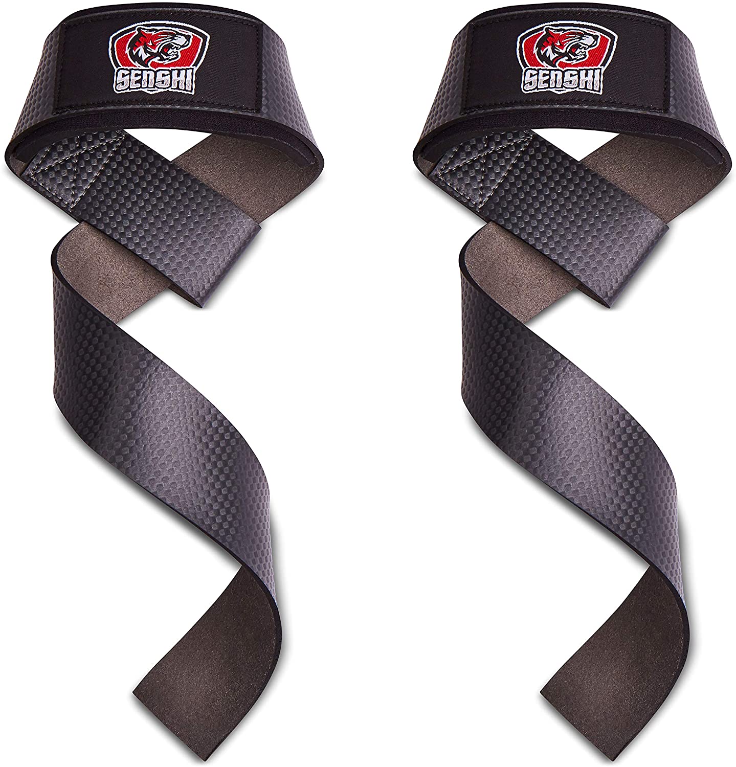 Senshi Japan Carbon Fibre Style ANTI-TEAR Weight Lifting Straps