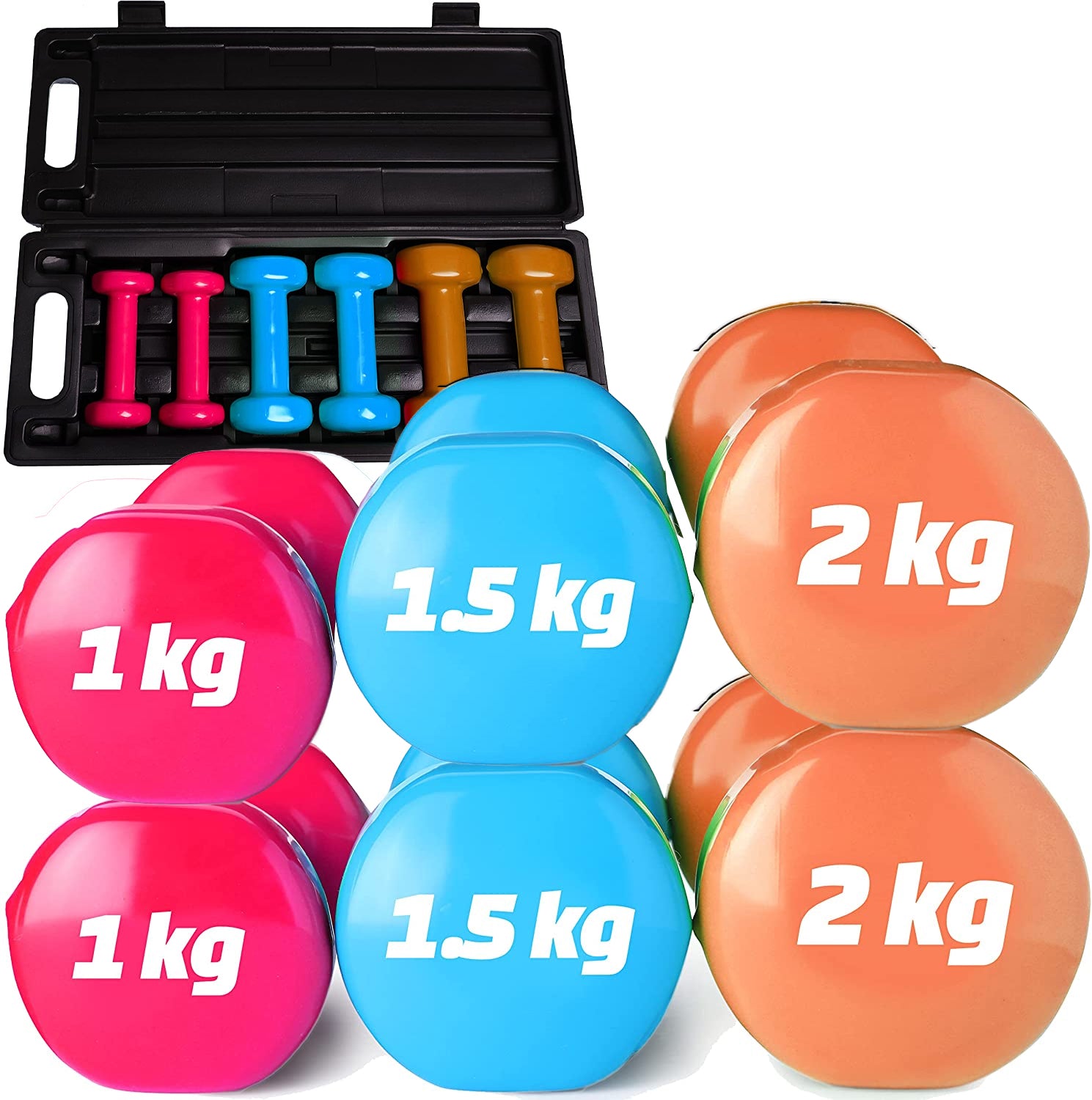 9KG Vinyl Dumbbell Set